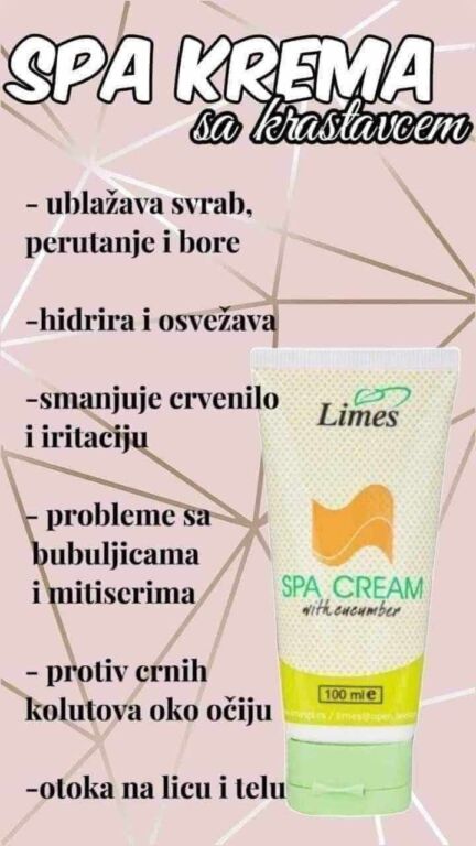 SPA krema sa krastavcem – Limes, 100 ml - Hidratantna i osvežavajuća