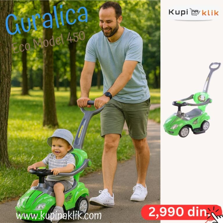 Guralica Eco Model 450 - Dečija guralica u obliku autića, pogodna za