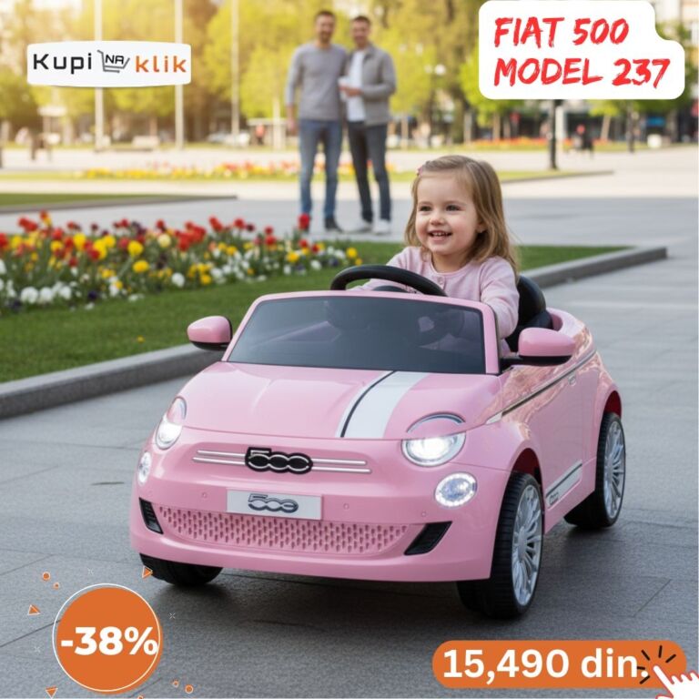 Dečiji električni automobil FIAT 500 – Model 237 - Realističan dizajn