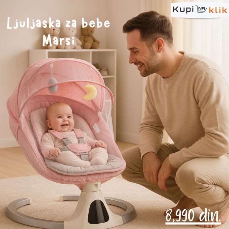 Ljuljaška za bebe Marsi - Udobna i sigurna bebi-ljuljaška sa mekanim