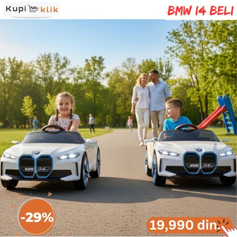 Električni auto za decu – BMW i4 (beli ili crni) - Realističan dizajn