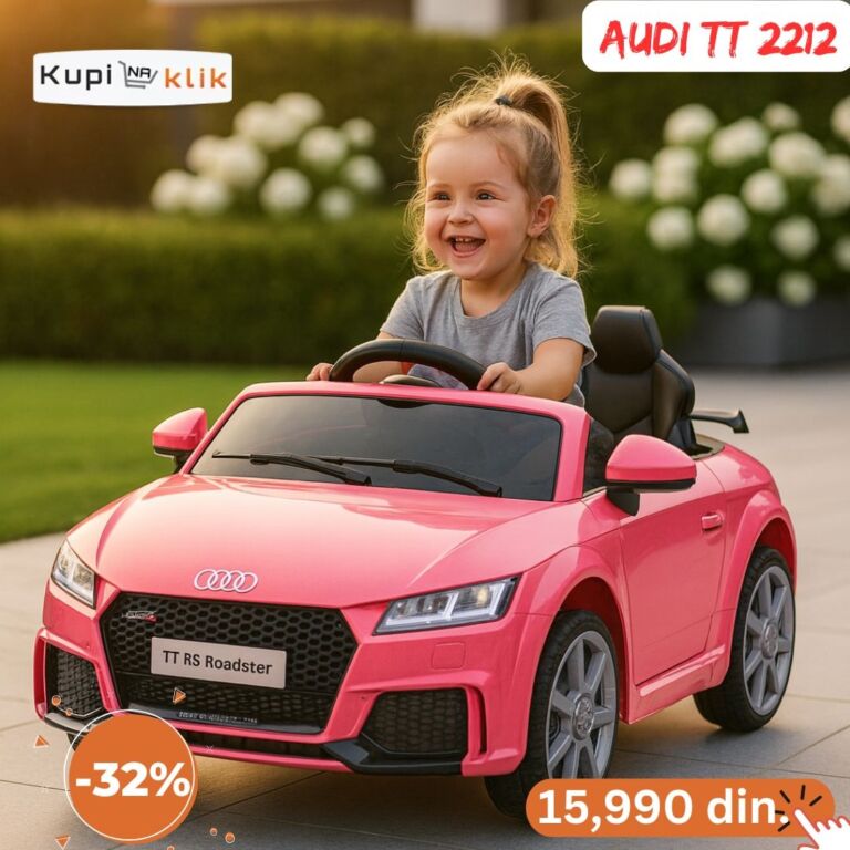 Električni auto za decu – Audi TT 2212 (TT RS Roadster), roze -