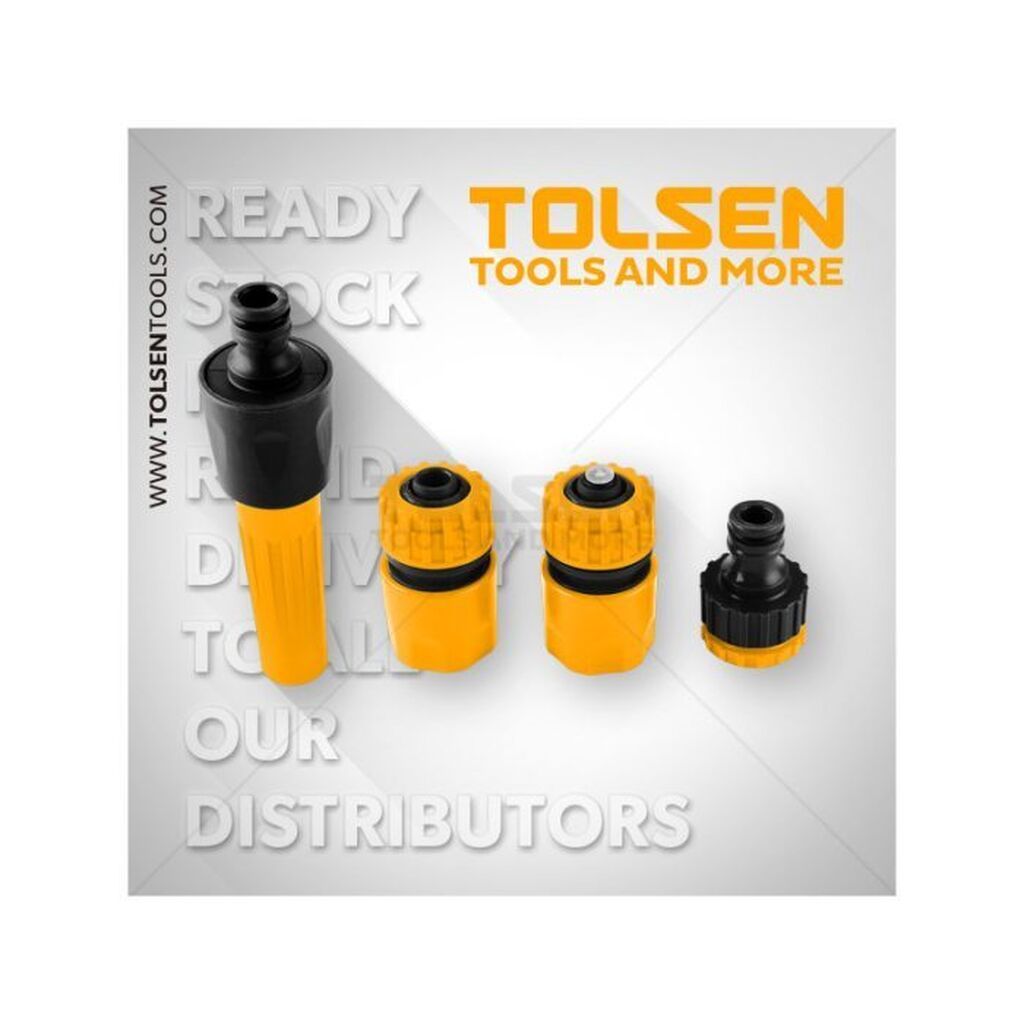 Četvorodelni set spojnica, mlaznica i adaptera za crevo 1/2“, izrađen