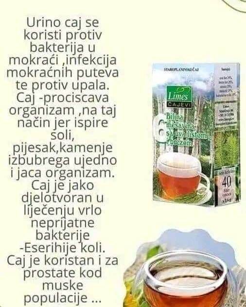 Urino čaj – biljna mešavina sa listom breze (Limes čajevi) - Namenjen