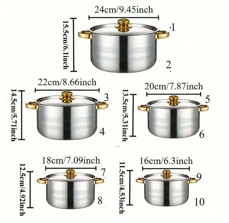 Set šerpi sa poklopcima Cena:5000din Poručuje se isporuka za desetak