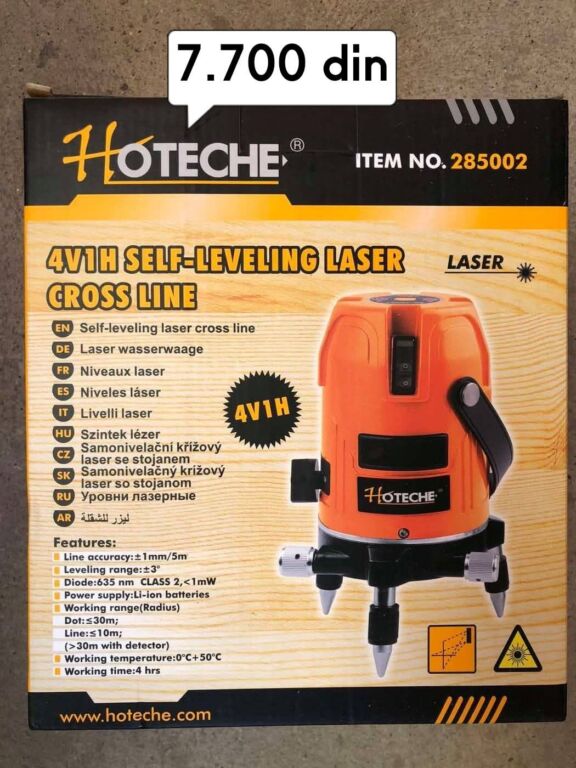 Cena 7.700 Hoteche laserski nivelator Proizvođač: Hoteche Model