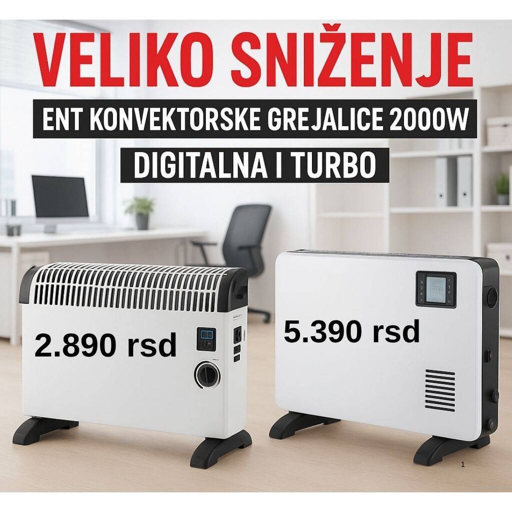 Konvektorska-e Grejalica-e 2000W - Digitalna ili Turbo! KONTAKT: 065/