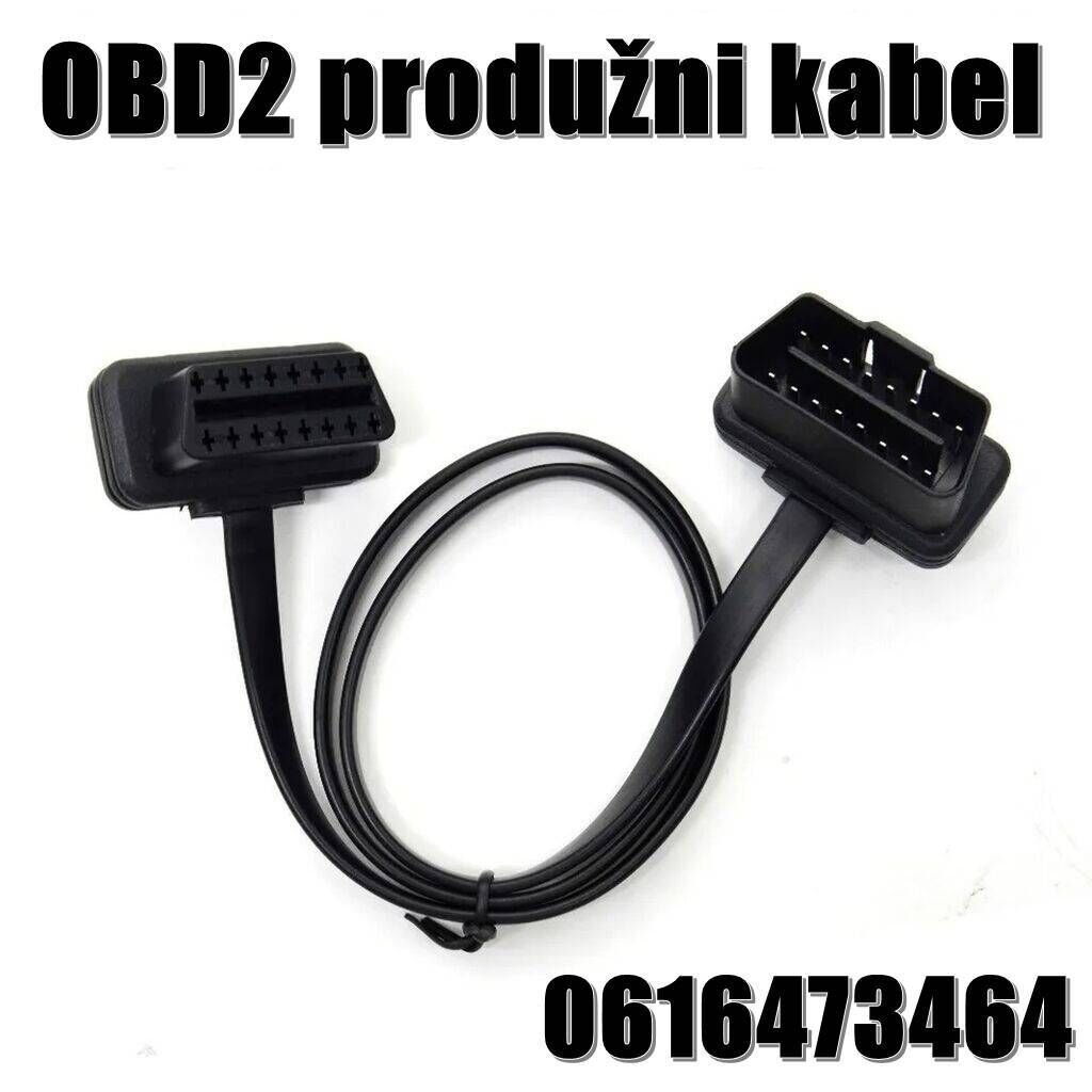 OBD2 produžni kabl – 16‑pin, muški na ženski konektor - Namenjen za