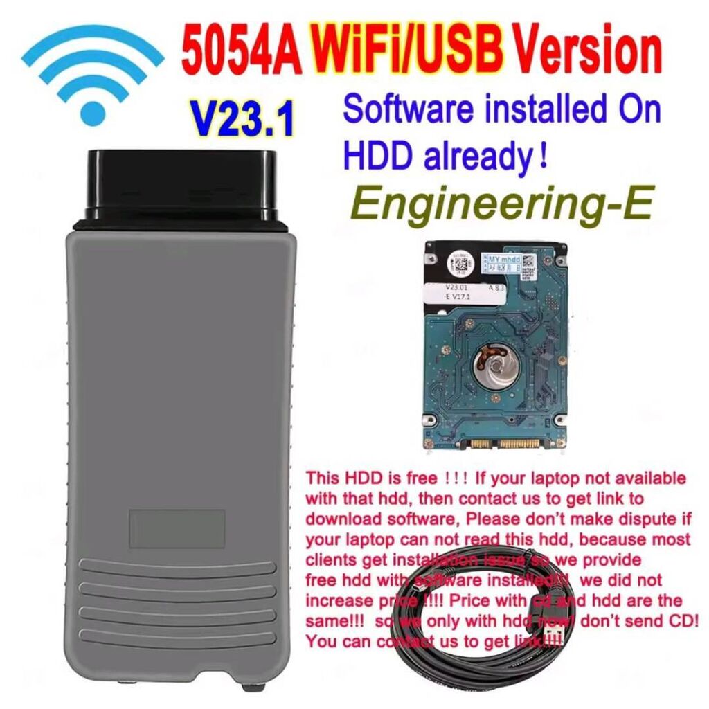 5054A WiFi/USB dijagnostički interfejs + HDD sa instaliranim softverom