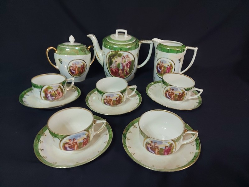 ANGELIKA KAUFFMAN Ceska antic porcelain set