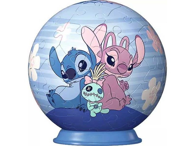 3D Puzzle slagalica Lopta 54 dela Disney Stitch and Angel Ravensburger 11599