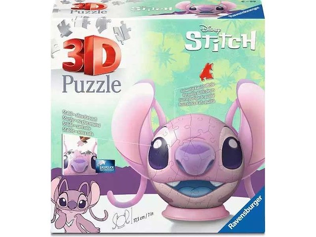 3D Puzzle slagalica 72 dela Disney Stitch Angel Ravensburger 11639