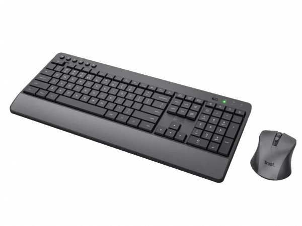 Trust Tastatura+miš TREZO bežični set Silent US, crna (24529)