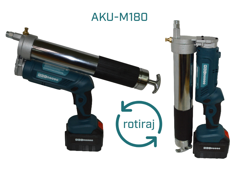 Baterijska mazalica AKU-M180 rotirajuća