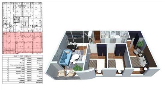 Dušanovac, novogradnja, 3.5 stan ID#12827
