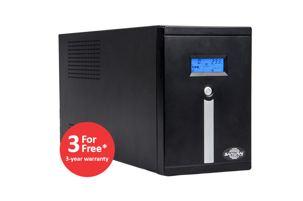 Samurai SMART 3000 LCD, Line-Interactive 3000VA/1800W LCD