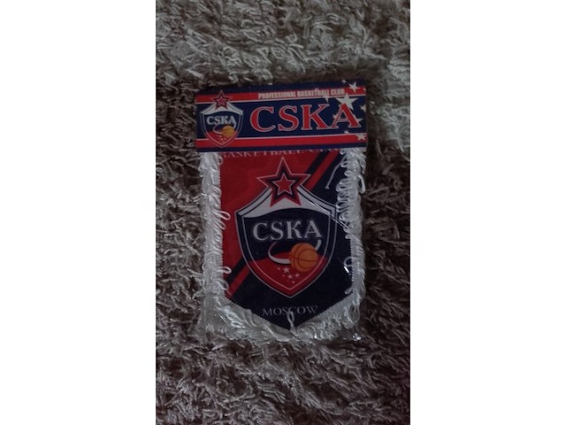 Zastavica KK CSKA  Moskva kapitenska velika u celofanu