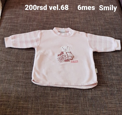 Bebi bluza Smily, veličina 68 (oko 6 meseci)