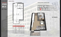 Prodajem Stan-Apartman, Sajam, Novi Sad, €91.900