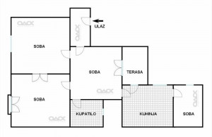 Odlična lokacija, renoviran, polunamešten stan
