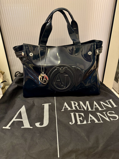 ARMANI large tote navy bag - NOVO