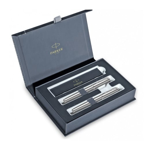 Parker poklon SET IM Stainless Steel CT – Roler + Nalivpero