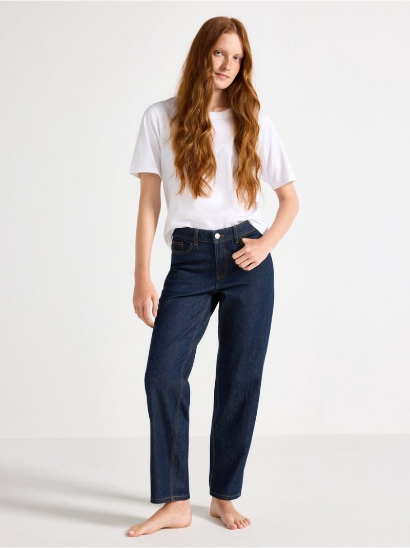 Farmerke – STRAIGHT Nea cropped jeans with light stretch