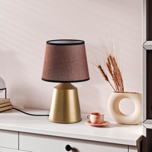Zlatna i Braon Stočna Lampa Drop - 15495