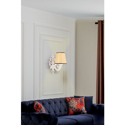Lampa za zid Lily Coral - Prirodna, bela
