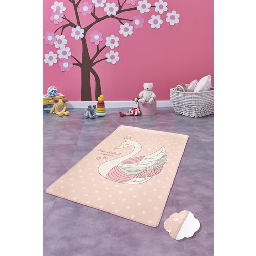 Conceptum Hypnose Swan - Ružičasti Višebojni Tepih (100 x 160 cm)
