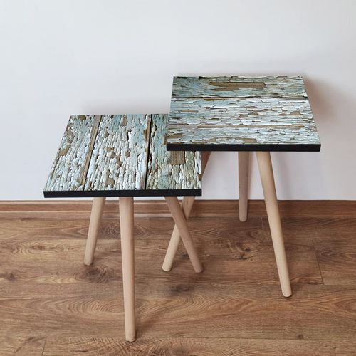 2Shp257 - Zeleni Braon Set Stolića (2 komada)