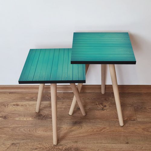 2Shp333 - Tirkizne Nesting Table (2 komada)