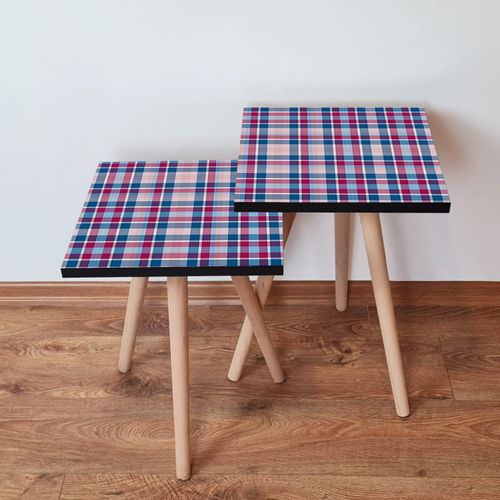 2Shp368 - Plavi i Roze Set Stolića (2 komada)