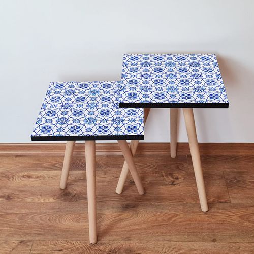 2Shp37 - Plavi Nesting Sto (2 Komada)