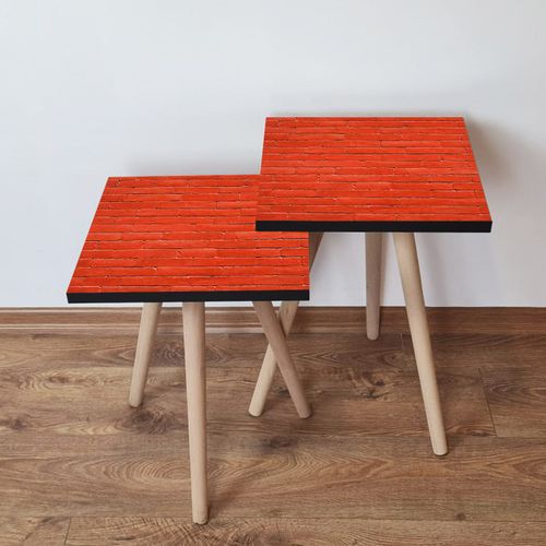 2Shp371 - Crveni Nesting Sto (2 Komada)