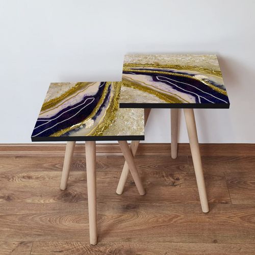 2Shp294 - Višenamenski Stočići u Višebojnoj Boji (2 Komada)