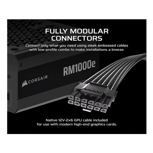 Corsair RM1000e Napajanje 1000W - Modularno, 80+ Gold