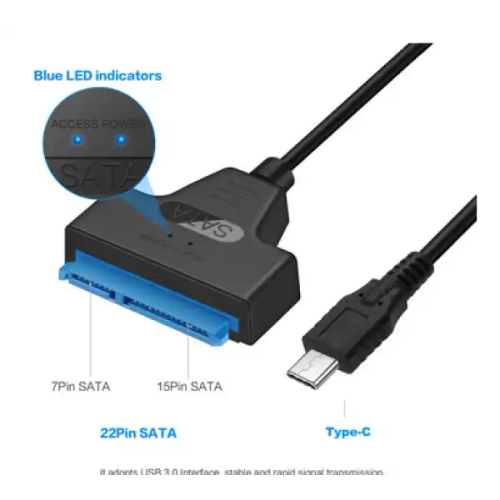 Napojni kabl USB C na Sata 22 pin NKC-K022