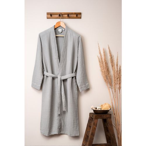Kimono - Sivi Uniseks Bademantil