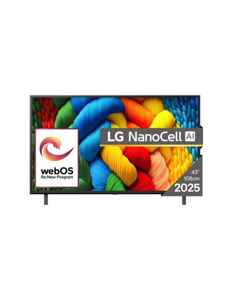 LG 43NANO80A3B NanoCell 43" 4K Ultra HD smart webOS 25 crna