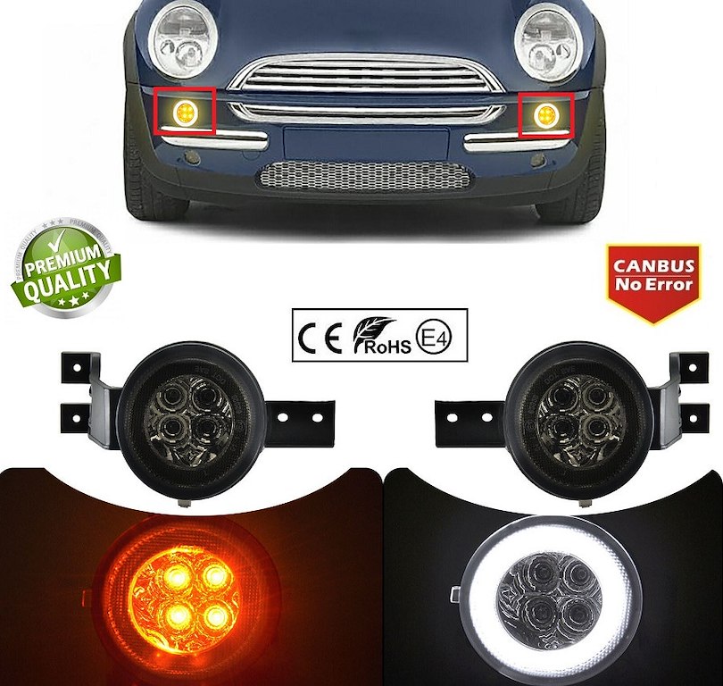 Mini R50,R52,R53 Led prednji migavac i dnevno svetlo Drl tipski