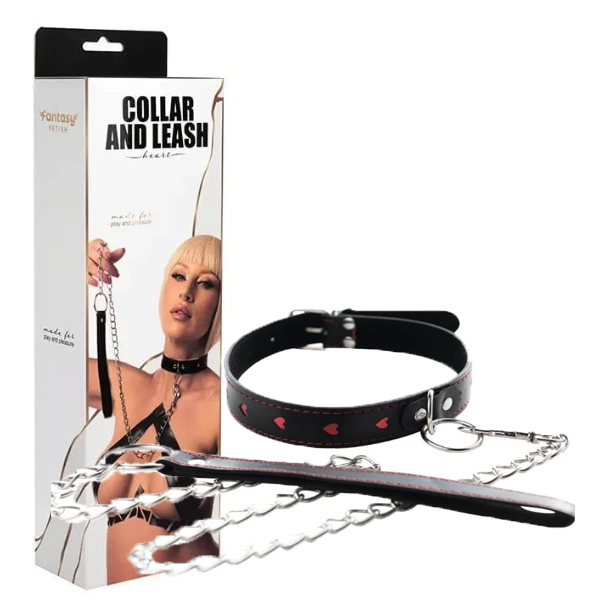 Collar and leash heart