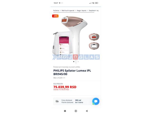 Nov, neraspakovan Philips Lumea IPL 8000 BRI 9045/00