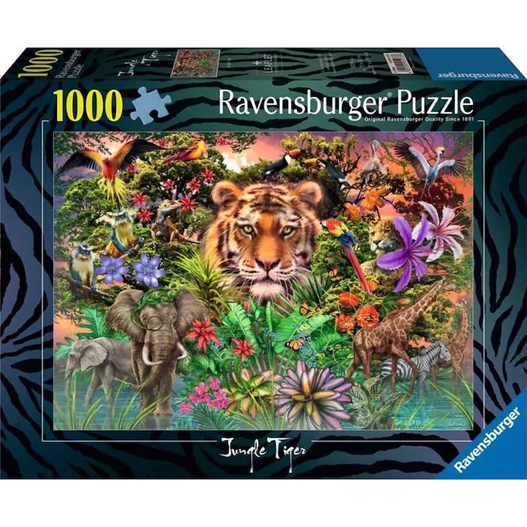 Ravensburger puzzle (slagalice) - 1000pcs Jungle Tiger RA12001273