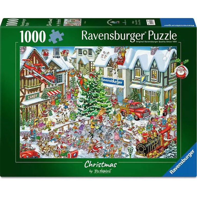 Ravensburger puzzle (slagalice) - 1000pcs Ray's Comis Series - Christmas RA12001801