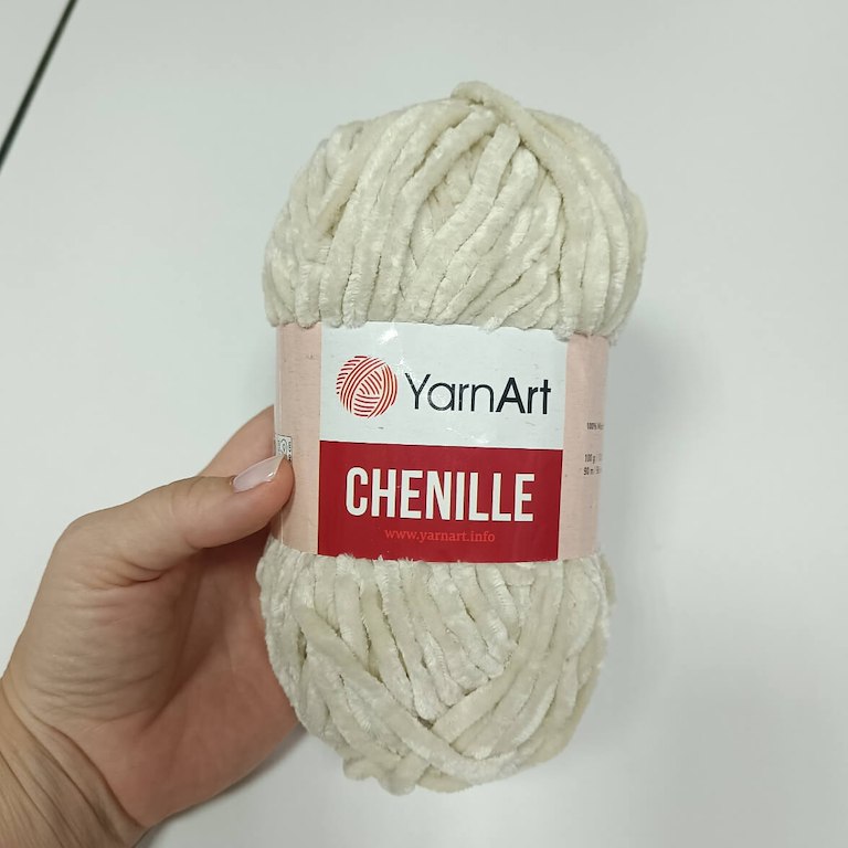 Yarnart chenille jako svetlo krem 542