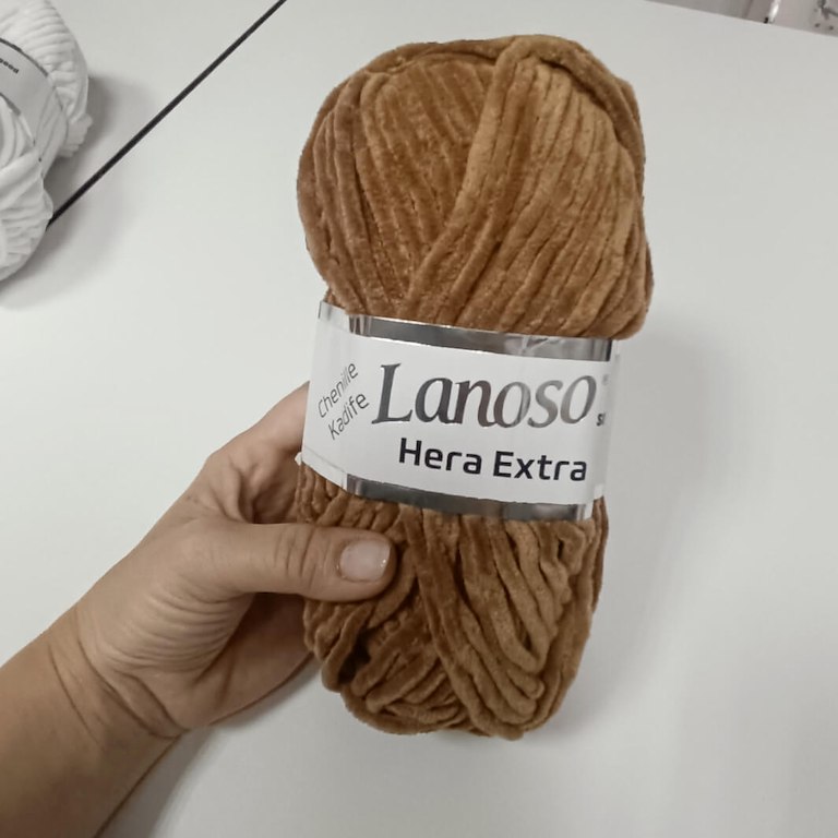 Lanoso Hera extra chenille braon 907