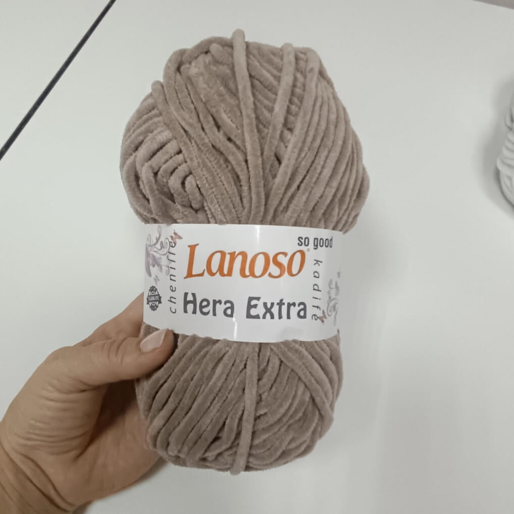 Lanoso Hera extra chenille pesak krem 909