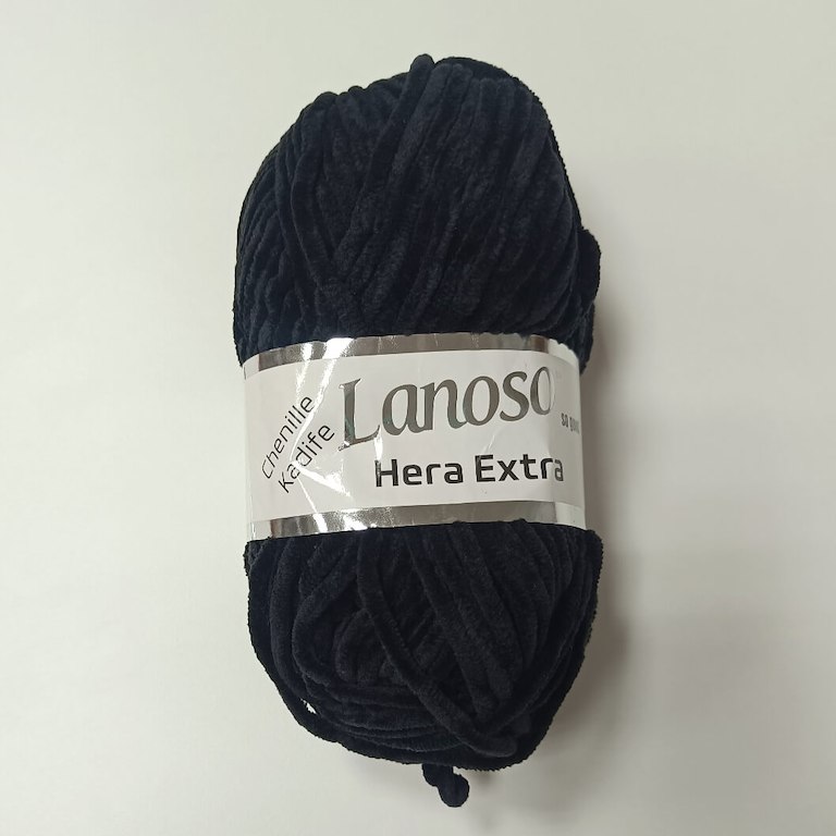 Lanoso Hera extra chenille crna 960
