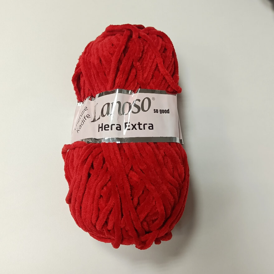 Lanoso Hera extra chenille crvena 956
